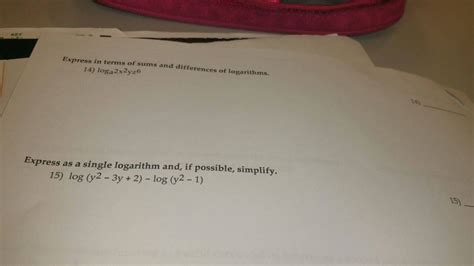 Solved Express In Terms Of Sums And Difference Of Logarithm