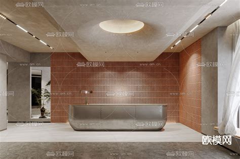侘寂风前台 接待处 d模型下载 ID dmax免费模型 欧模网