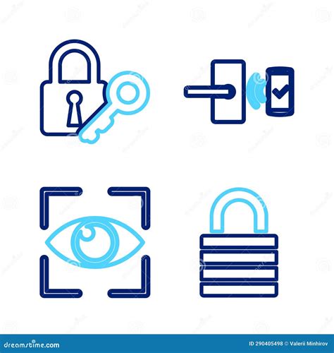 Set Line Lock Eye Scan Digital Door Lock With Wireless And And Key