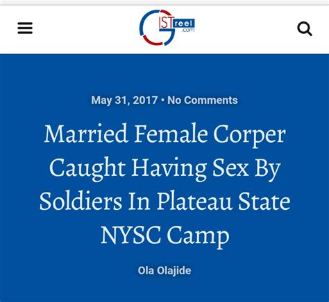 Married Female Corper Caught Having Sex By Soldiers In Plateau State