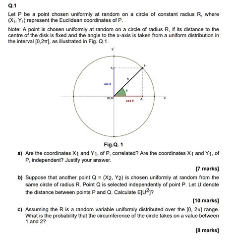Solved01 Let P Be Point Chosen Uniformly At Random On Circle Of