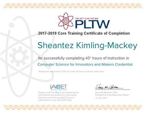 Pltw Certificate Csim Pdf