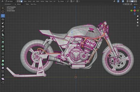 3D Model HONDA CB400 CAFE RACER CUSTEM VR AR Low Poly CGTrader