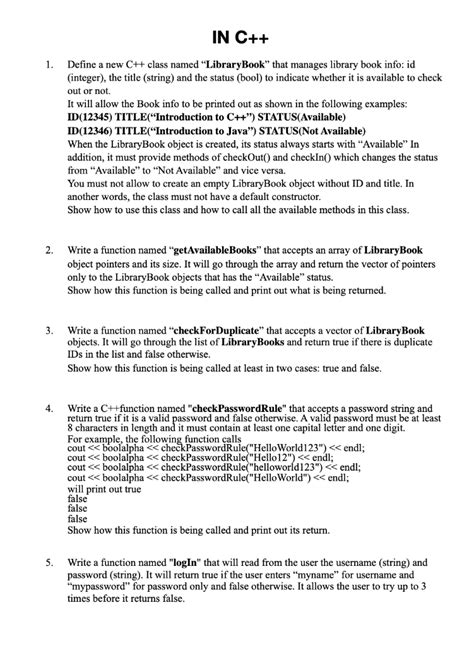 Solved IN C Define A New C Class Named Library Book Chegg