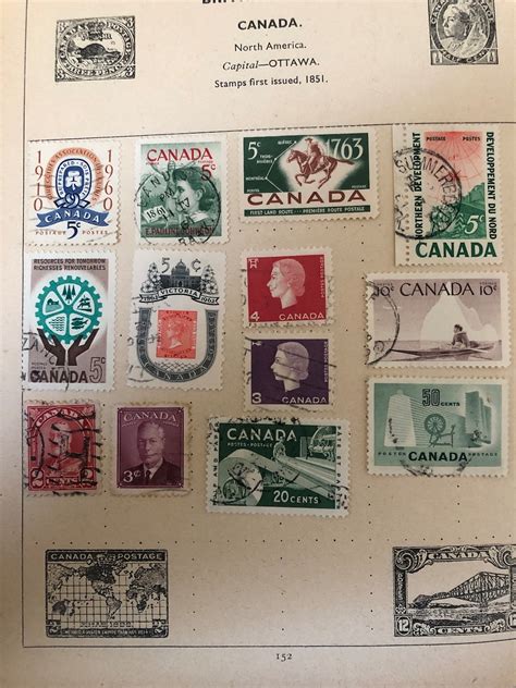 Vintage Canadian Stamp Collection Etsy