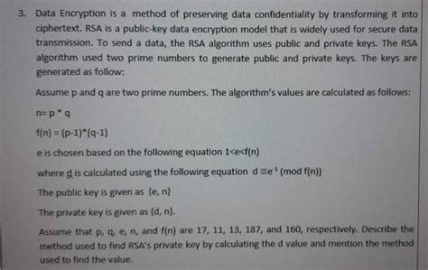 Solved Data Encryption Is A Method Of Preserving Data Chegg