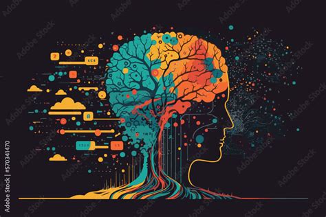 2d Flat Illustration Ai Analysis Ai Automation Big Data Brain