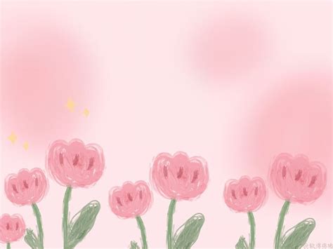 Some Pink Flowers On A Pink Background