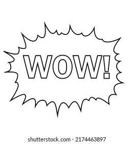 Comic Lettering Wow Vector Cartoon Illustration Stock Vector (Royalty Free) 2174463897 ...