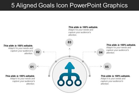 Aligned Goals Icon Powerpoint Graphics PowerPoint Presentation Slides PPT Slides Graphics