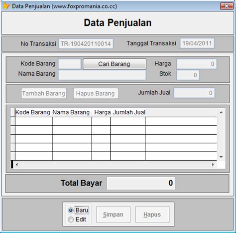 Contoh Program Dengan Visual Foxpro Database Error Classifiedsmzaer