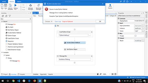 Error To Invoking Python Method Help UiPath Community Forum
