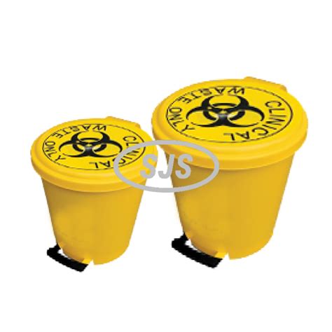 18l Clinical Waste Pedal Bin Round Superior Janitorial Supplies Sdn