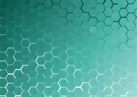 Abstract Turquoise Gradient Hexagon Pattern Background Design