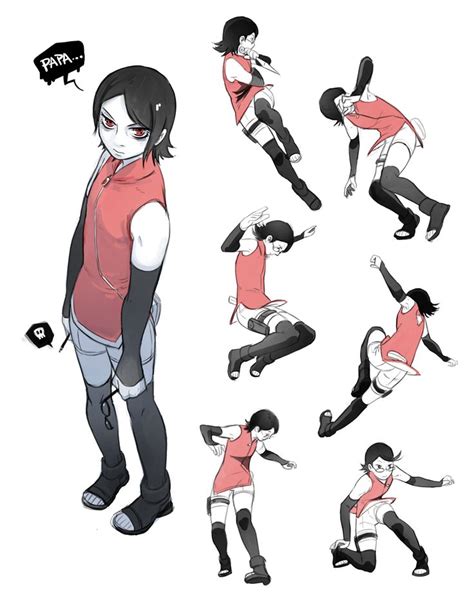 Black Hair Glasses Highres Naruto Sharingan Short Hair Uchiha Sarada