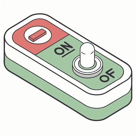 Retro Cartoon Style Onoff Toggle Switch Premiumベクトル素材