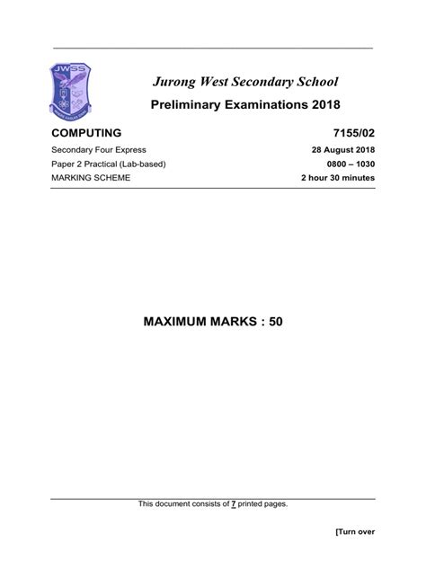 Jwss 2018 P2 Solution Pdf