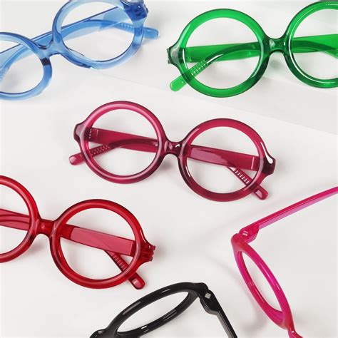 6 Pack Metalless Oversized Round Reading Glasses Women Screwless
