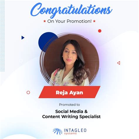 Careermilestone Newbeginnings Promotion Intagleosystems Reja Ayan