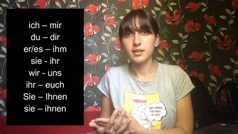 [გერმანული ენა] Personalpronomen Im Dativ პირის ნაცვალსახელები დატივში Youtube
