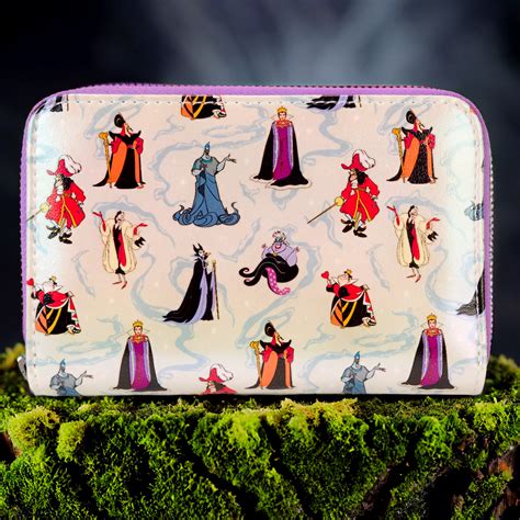 Loungefly Disney Villains Iridescent Zip Around Wallet Merchoid