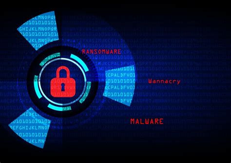 Ransomware Malware Wannacry Risk Symbol Hacker Vector Image