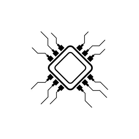 Premium Vector Processor Logo Icon Vector Flat Design Template