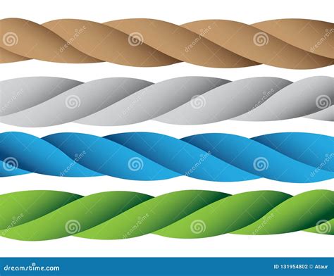 A Set Of Colorful Ropes On White Background Vector Stock Vector Illustration Of Gradient