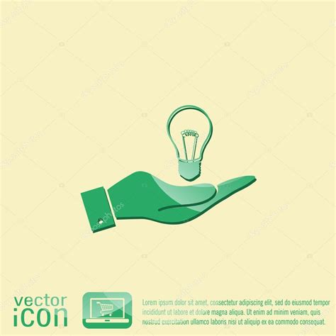 Hand Holding Lightbulb Icon Stock Vector By ©littlecuckoo 91979642