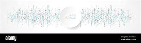 Vector Illustration Digital Binary Technology And Engineering