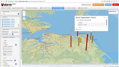 Tools Valarm Net Flood Warning Systems Monitoring Water Levels In Virginia USA