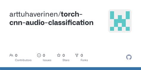 GitHub Arttuhaverinen Torch Cnn Audio Classification