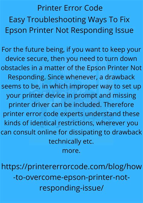 PPT Easy Troubleshooting Ways To Fix Epson Printer Not Responding Issue PowerPoint