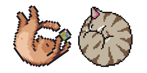 Brown And Gray Cats Pixel курсор пак Custom Cursor