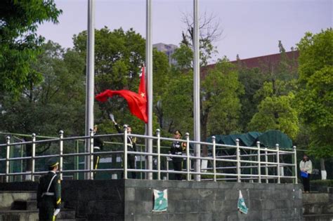 数字媒体学院 升旗仪式 重庆电子科技职业大学