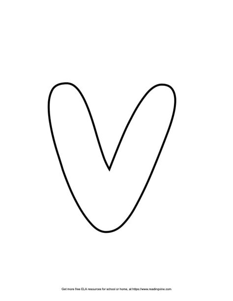 V In Bubble Letters