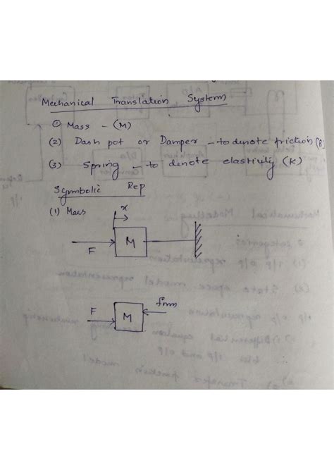 Solution Mechanical Translational System Studypool