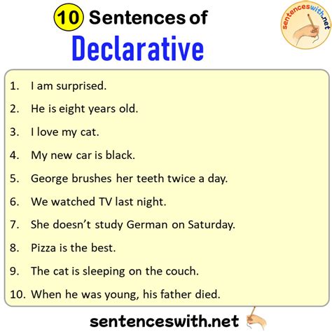 40 Example Of Declarative Sentence Definition And Example 43 Off