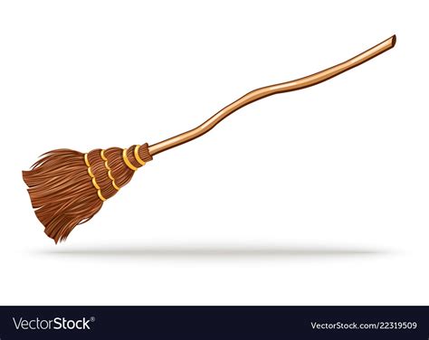 Witch Broom Cartoon Symbol Icon Design Royalty Free Vector