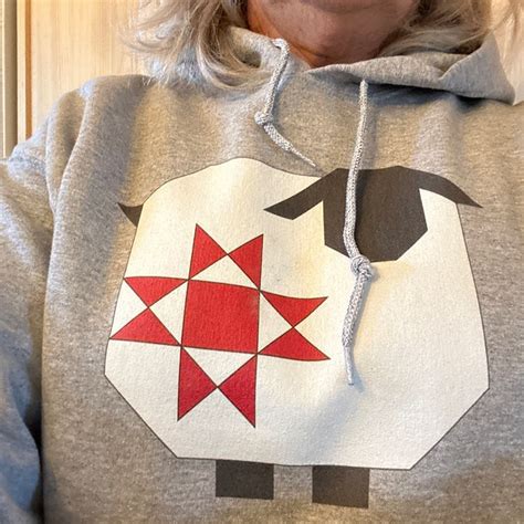 Wooly Stars Sheep Hoodie By Corey Yoder Of Coriander Quilts Unisex