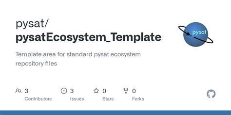 github pysat pysatecosystem template template area for standard