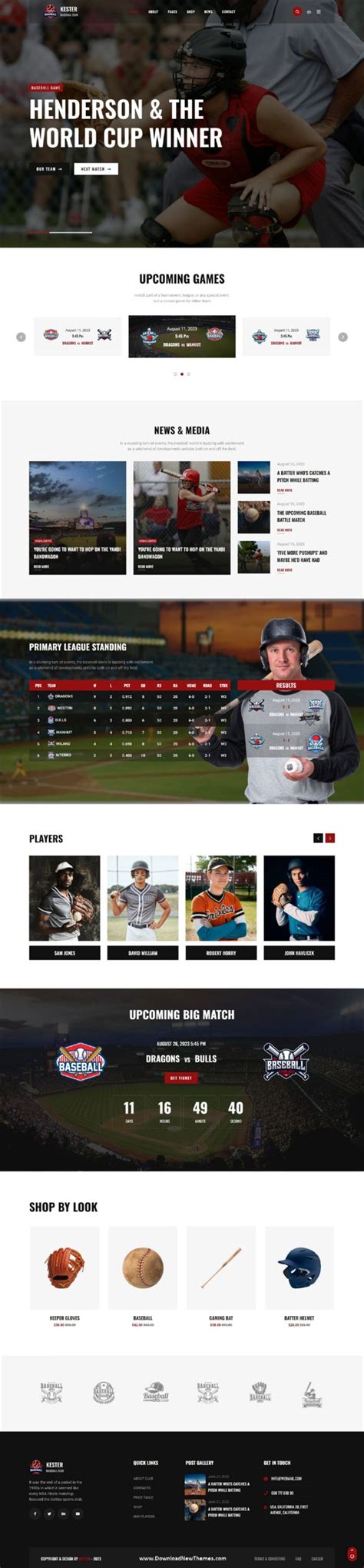 Kester Soccer Mega Sports HTML Template Is A Clean Elegant And
