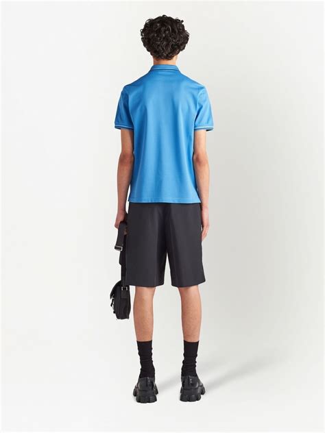 Prada Cotton Piqué Polo Shirt Blue Farfetch