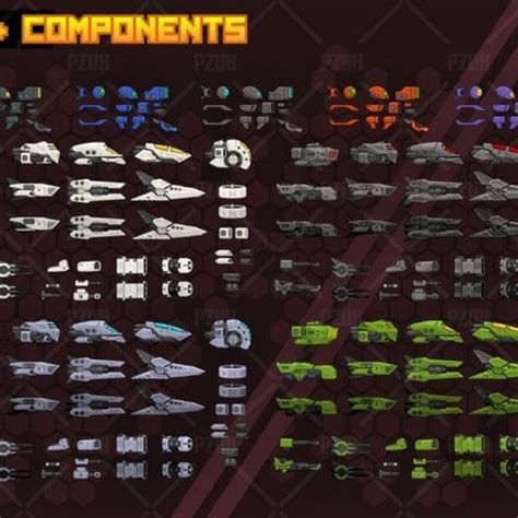 Space Shooter Sprite Kit 5 Side Scrolling 2D Characters Unity