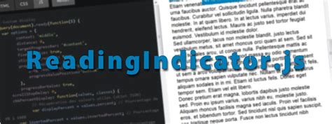 ReadingIndicator Js Calculez Le Pourcentage De Lecture Dun Texte