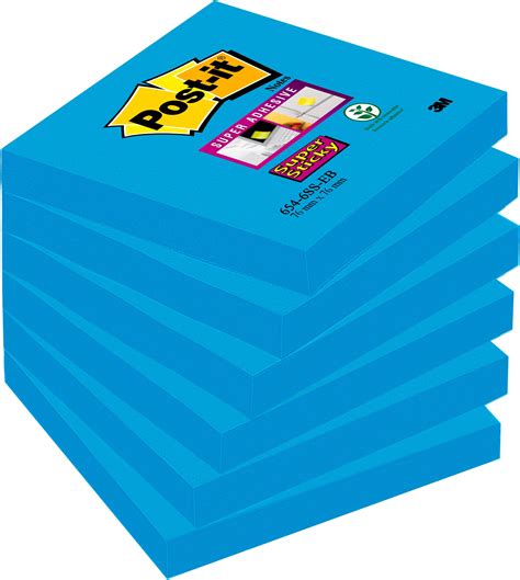 3m Post It Super Sticky Notes 76x76 Blå • Priser