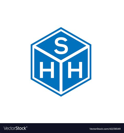 Shh Letter Logo Design On Black Background Vector Image