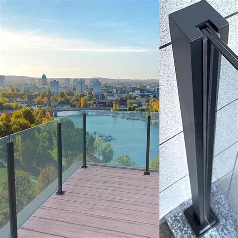 Jp Glass Railing Posts Heavy Duty Glass Railing Posts Black