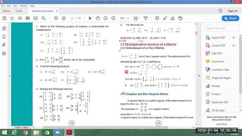 Singular Non Singular Matrix Multiplicative Inverse Matrix