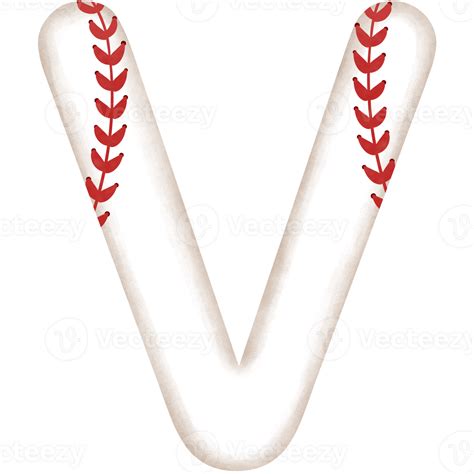 Watercolor Baseball Alphabet Letter V Clipart Illustration 44811843 PNG
